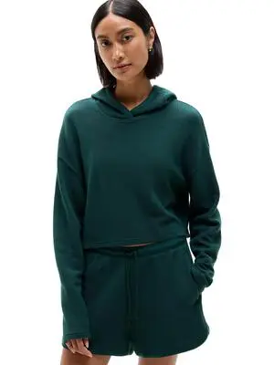 Athleta Tranquil Waffle Hoodie - Pine