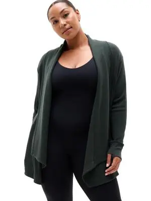 Athleta Pranayama Restore Rib Wrap - Elm Rib