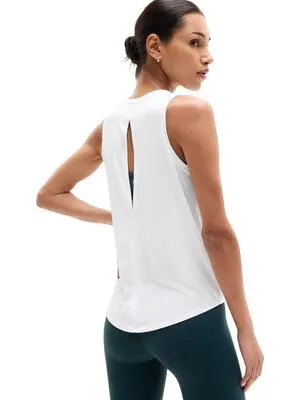 Athleta Relaxed Open-Back Tank Bright White