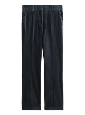 Cos Velvet Straight-leg Trousers - Navy