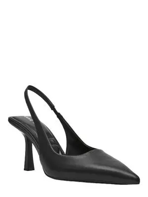 Anne Klein Pointed-toe Slingback Pumps - Black Smooth