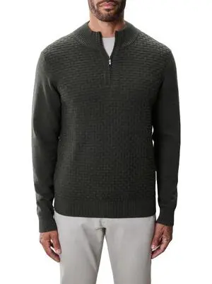 Robert Barakett Gellar Half Zip Sweater - Olive