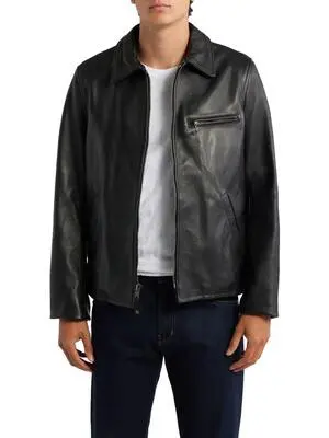 SCHOTT Pebbled Leather Jacket - Black