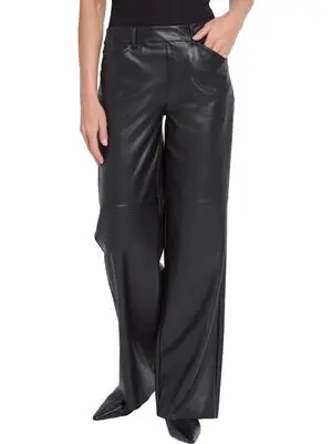 Lyssé Azara Wide Leg Faux Leather Pants - Black