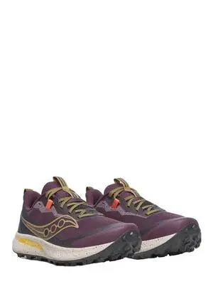 Saucony Peregrine Trail Running Shoe - Wine/kodiak