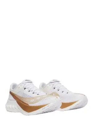 Saucony Endorphin Pro 4 Racing Shoe - White/gold