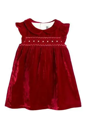 JOJO MAMAN BEBE Velvet Dress And Bodysuit Set - Red