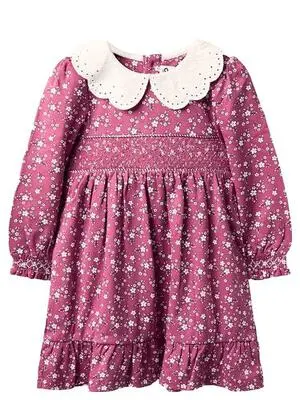 JOJO MAMAN BEBE Floral Smocked Dress - Pink