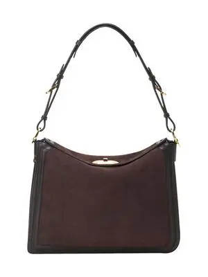LANVIN Compagnon Asymmetrical Bag - Dark Mocha