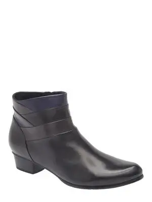 Regarde Le Ciel Stefany Block Heel Bootie - Glove Black/muddy/melanzana