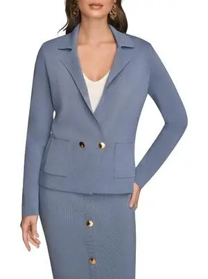 Donna Karan New York Double-breasted Knit Blazer - Tempest