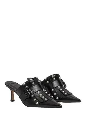 LK BENNETT Studded Mules - Black