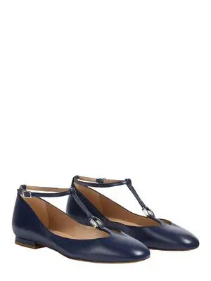 LK BENNETT Minna T-strap Flat - Navy