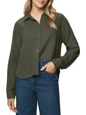 Splendid Joanne Button-up Shirt - Green Spruce