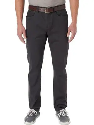 FAIR HARBOR Horizon Modern Fit Stretch Cotton Blend 5-pocket Pants - Black