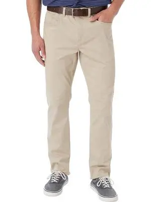 FAIR HARBOR Horizon Modern Fit Stretch Cotton Blend 5-pocket Pants - Khaki