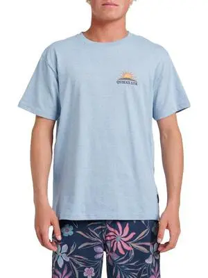 Quiksilver Dawn Patrol Graphic T-shirt - Ashley Blue Heather