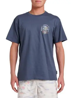 Quiksilver Hawaii Tiki Graphic T-shirt - Navy