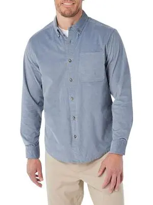 FAIR HARBOR Wilder Stretch Corduroy Button-down Shirt - Maritime