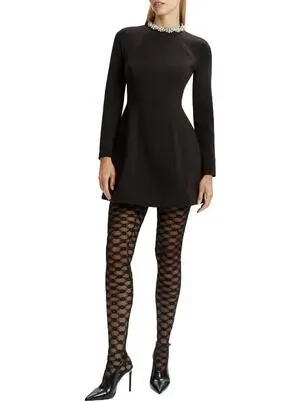 Bardot Delphi Embellished Mini Dress - Black