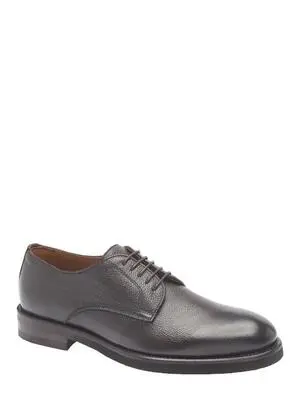 Nordstrom Italian Collection Collodi Plain-toe Derby - Dark Brown Leather