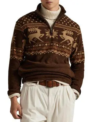 Polo Ralph Lauren Fair Isle Brushed Fleece Pullover - Cascadia Fair Isle