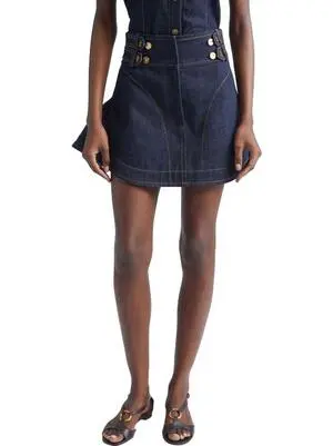 Zimmermann Denim Miniskirt - Night Sky