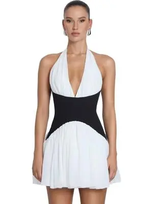 LEAU Harper Corset Mini Dress - White