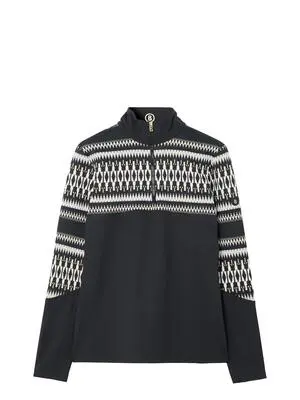 Bogner Jelissa Fair Isle Stretch-jersey Base Layer - Black