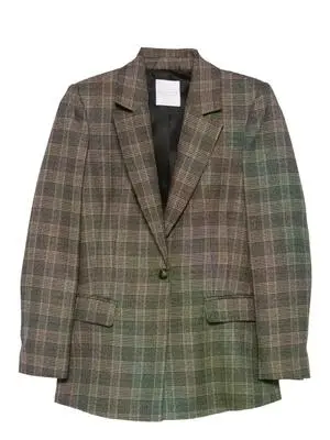 CENERE GB Check-pattern Blazer - Brown