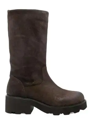 JULIE DEE Suede Boots - Brown