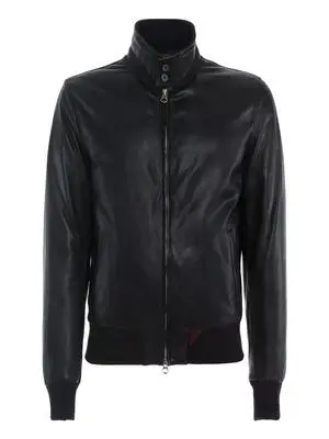 STEWART Buttoned Collar Jacket - Black