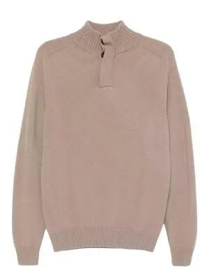 AURELIEN Button Detailed Jumper - Brown