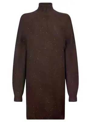 Liu Jo Embellished Roll-neck Dress - Brown