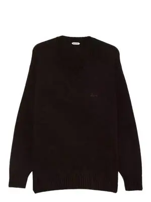 BODE Logo-embroidered V-neck Sweater - Brown