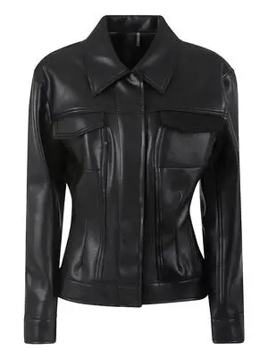 Norma Kamali Faux-leather Jacket - Black