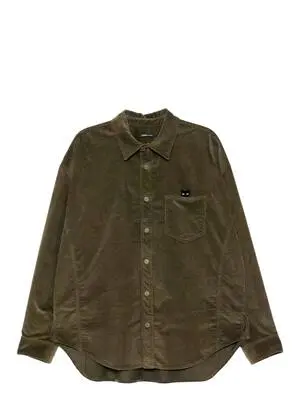 SONGZIO Embroidered Corduroy Shirt - Green