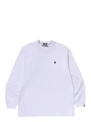 A BATHING APE Long-sleeve Logo-patch T-shirt - White