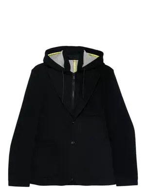 MANUEL RITZ Hooded Single-breasted Blazer - Black