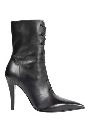 ALEXANDER MCQUEEN Lace-Up Stiletto Leather Ankle Boots