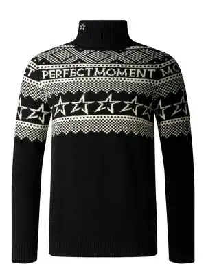 Perfect Moment Fairisle Merino Wool Sweater - Black