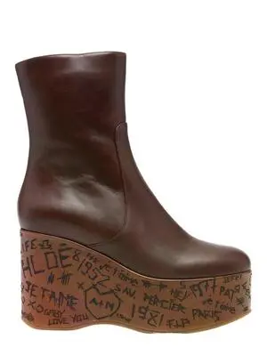 Chloé 80mm Maxime Boots - Brown