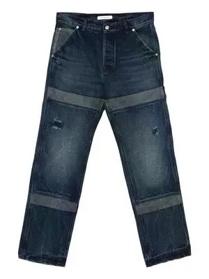 WALES BONNER Distressed-finish Jeans - Blue