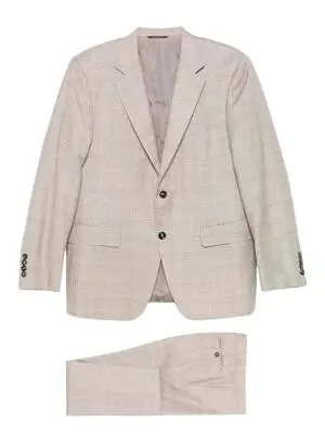 Canali Checked Single-breasted Suit - Neutrals