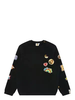 A BATHING APE Appliqué Sweater - Black