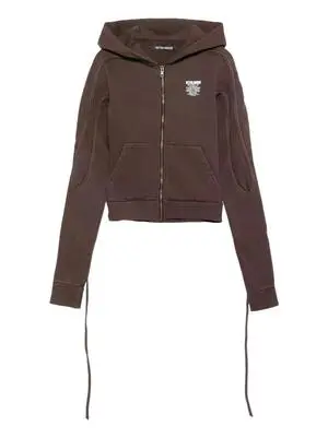 Ottolinger Hooded Zip-up Sweatshirt - Brown