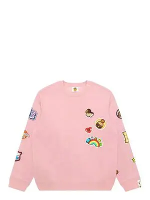 A BATHING APE Appliqué Sweater - Pink