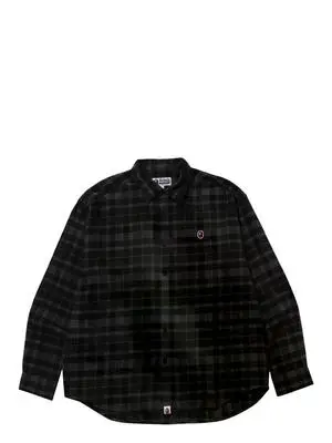 A BATHING APE Logo-patch Shirt - Black