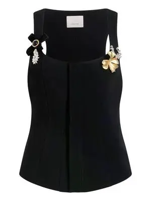 Cinq À Sept Aliana Embellished Vest - Black