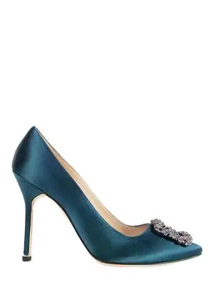 Manolo Blahnik 105mm Hangisi Pumps - Blue